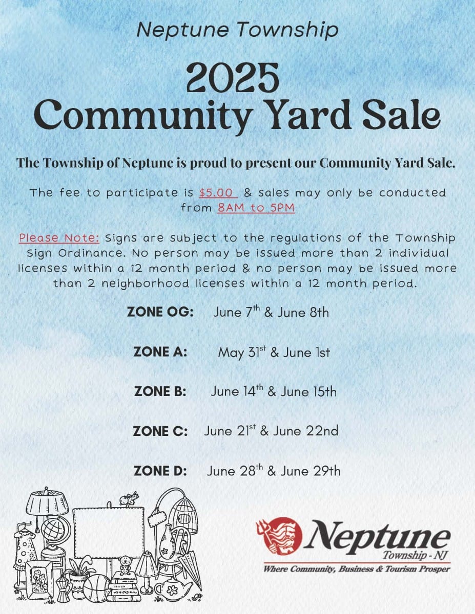 Community Wide Yard Sale Zone C | Neptune Township